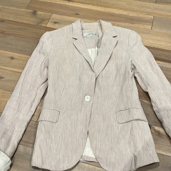 Zara | Jackets & Coats | Zara Linen Jacket | Poshmark